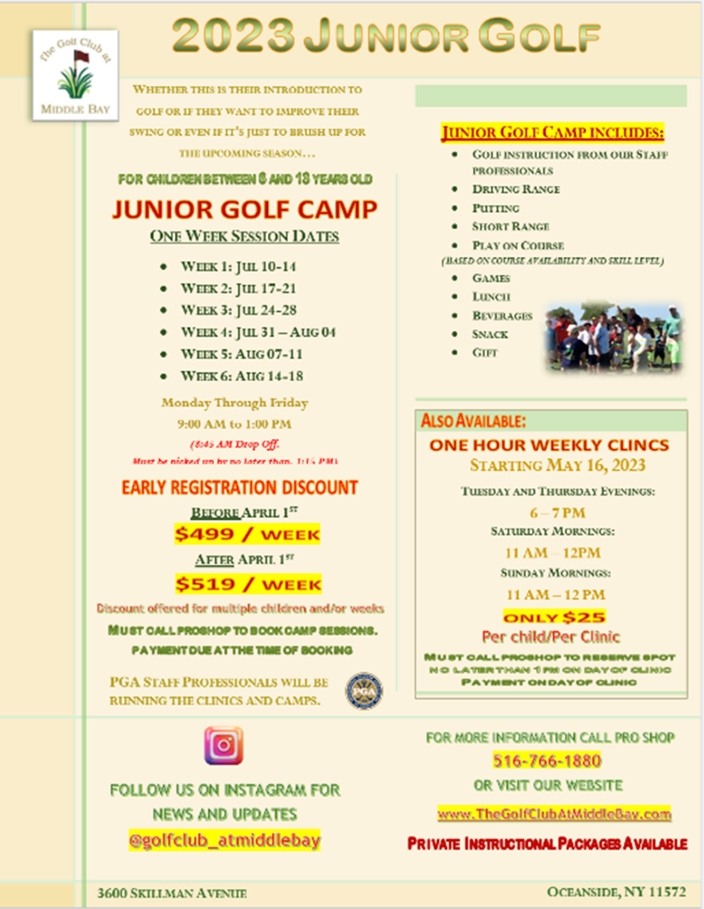 Junior Golf - The Golf Club at Middle Bay